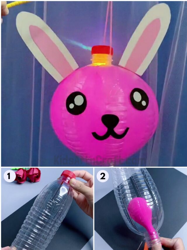 Easy Bunny Craft Using Recycled Plastic Bottles - Kids Art & Craft