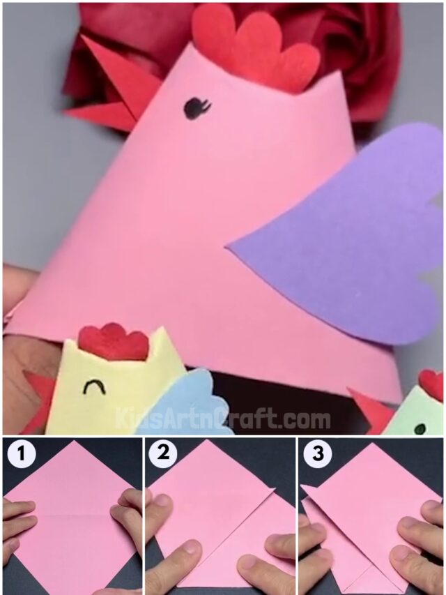 Easy to Make Paper Chicken Craft Tutorial - Kids Art & Craft