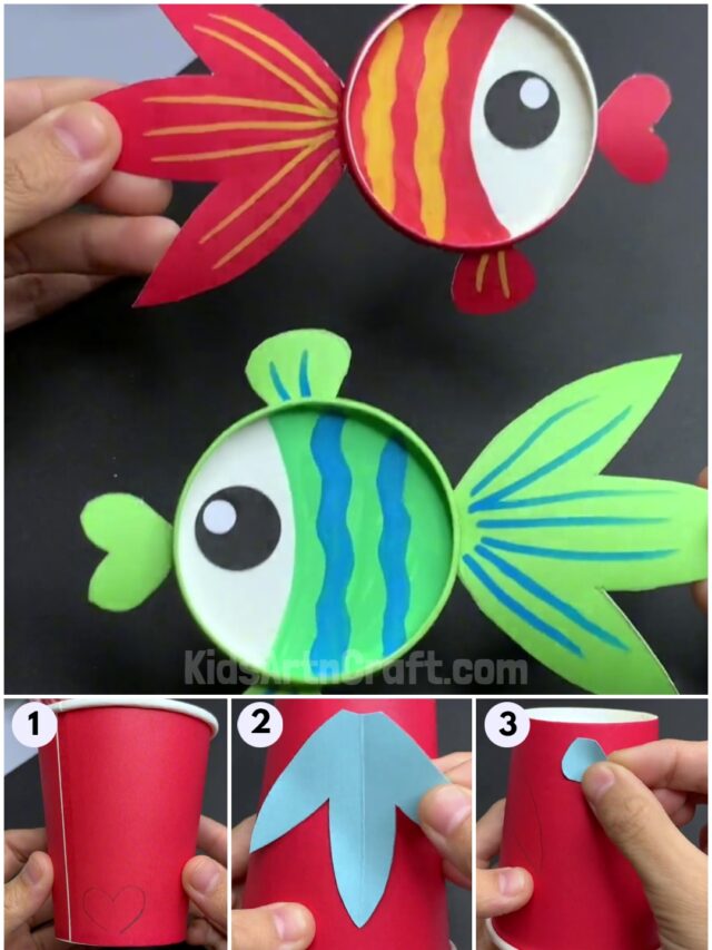 Easy to Make Paper Cup Fish Craft Tutorial - Kids Art & Craft