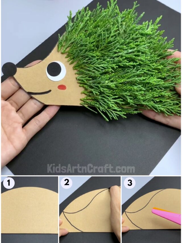 Fresh Leaf Hedgehog Craft Tutorial For Kids - Kids Art & Craft
