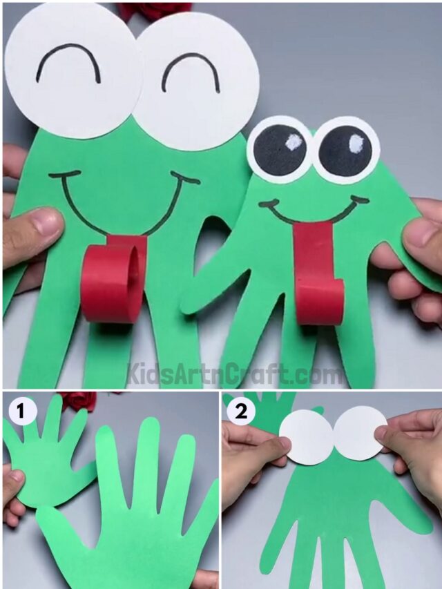 Handprint Craft Paper Frog Easy Craft for Kids - Kids Art & Craft