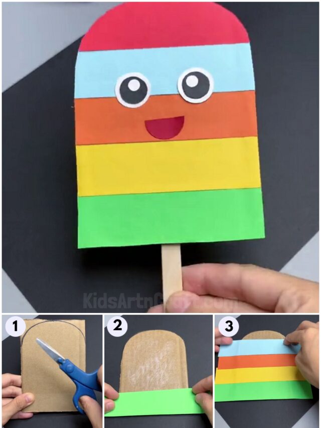 How to Make Cardboard Ice cream Craft in Easy Steps - Kids Art & Craft