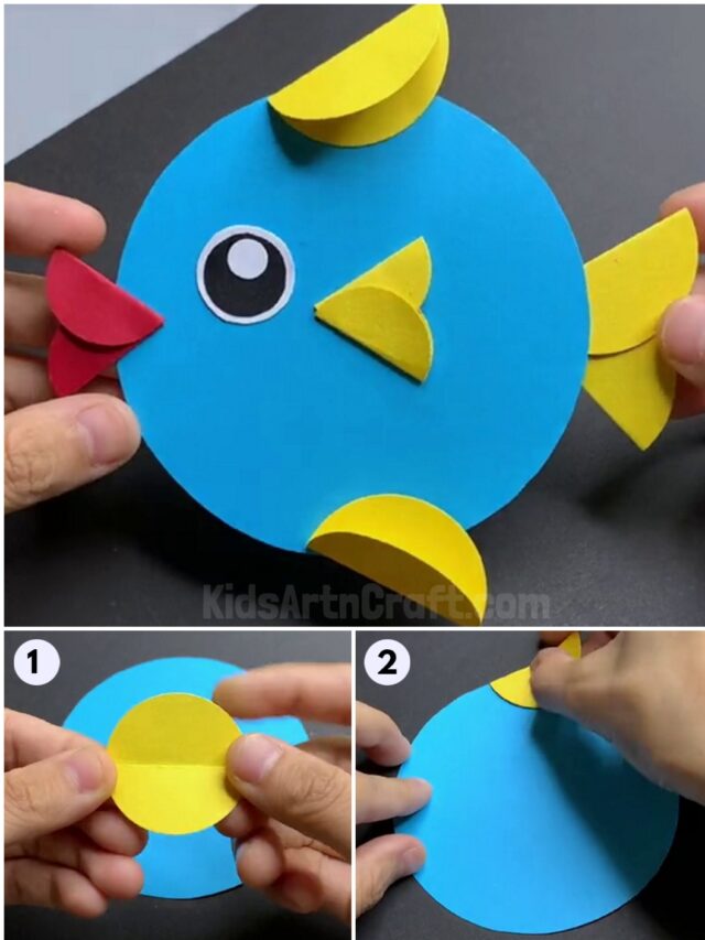 How To Make Paper Fish Craftwork for kids - Kids Art & Craft