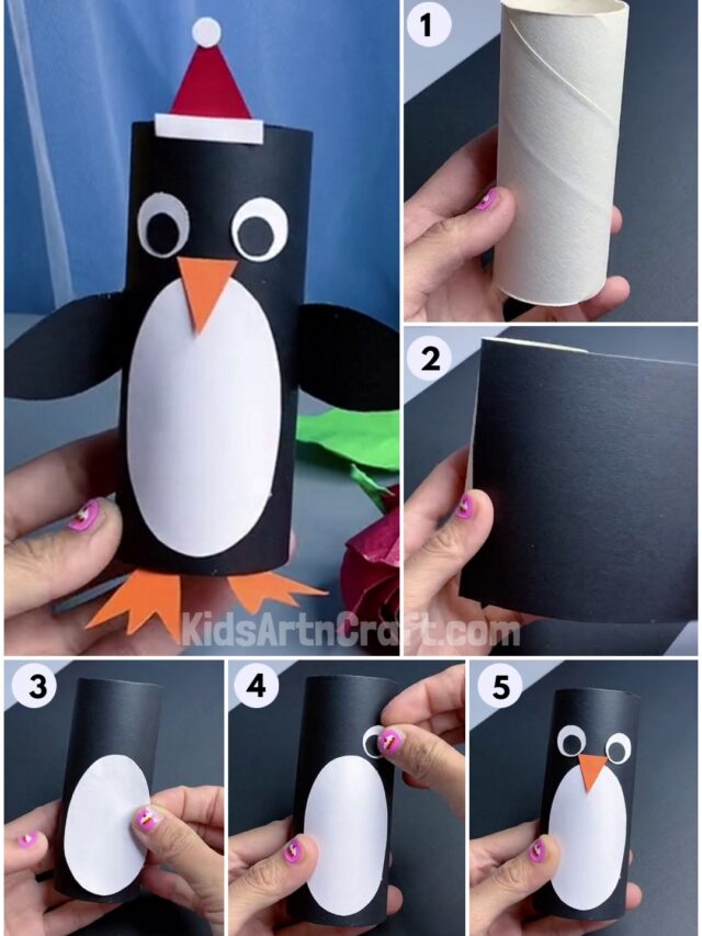 How to Make Toilet Paper Roll Penguin Craft For Kids - Kids Art & Craft