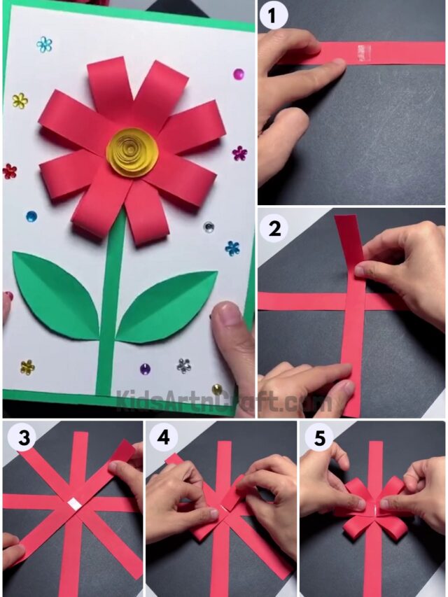 Learn To Make Paper Flower Craft Easy Tutorial Kids Art Craft