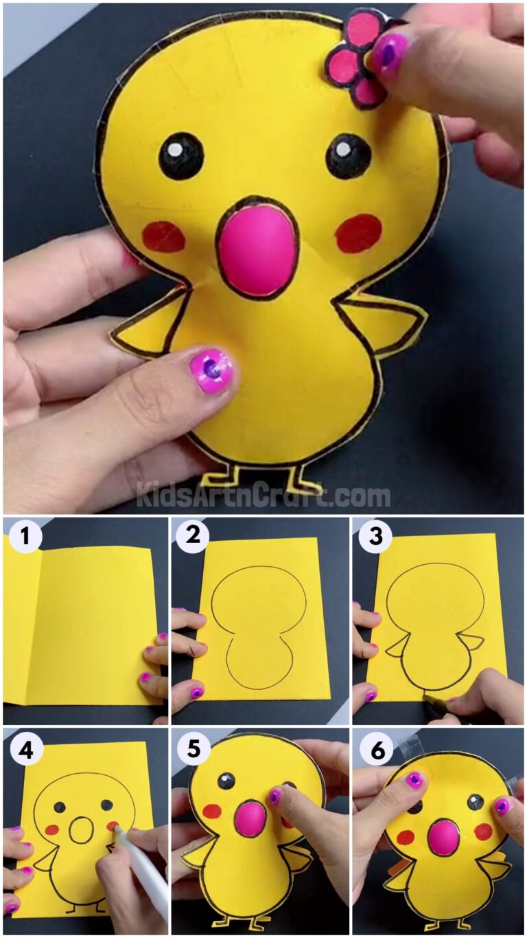 DIY Balloon Chick Craft Tutorial For Kids - Kids Art & Craft