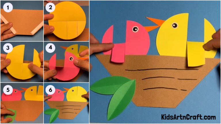 DIY Bird Nest Paper Craft For Kids - Kids Art & Craft