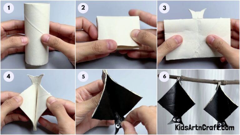 Toilet Paper Roll Bat Tutorial for Kids - Kids Art & Craft