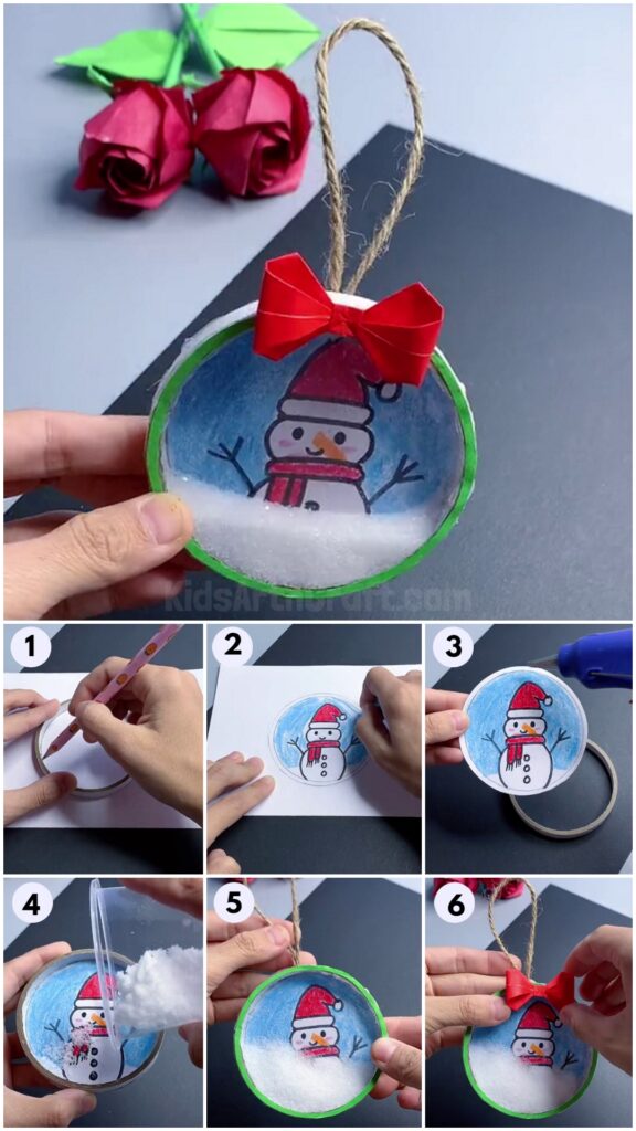 DIY Christmas Ornament Craft For Home Decorations - Kids Art & Craft