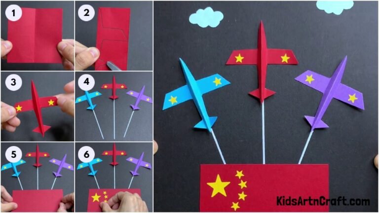DIY Easy Paper Airplane Easy Tutorial For Kids - Kids Art & Craft