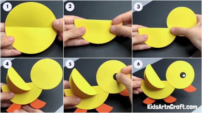 DIY Easy Paper Chick Craft For Kids - Kids Art & Craft