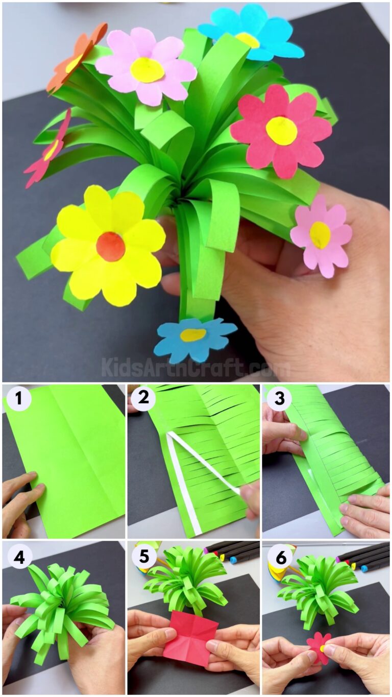 DIY Easy Paper Flower Craft For Kids - Kids Art & Craft