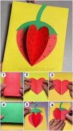 DIY Easy Paper Strawberry Tutorial For Kids - Kids Art & Craft