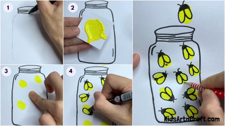 DIY Firefly With String Lights Craft Tutorial For Kids - Kids Art & Craft