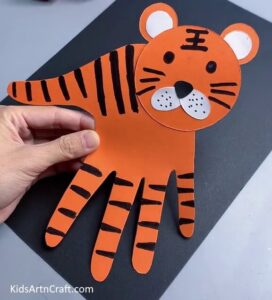 DIY Handprint Tiger Easy Craft For Kids - Kids Art & Craft