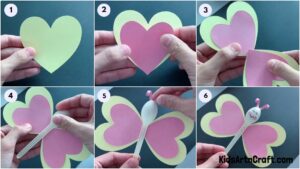 DIY Heart Shape Butterfly Tutorial For Kids - Kids Art & Craft