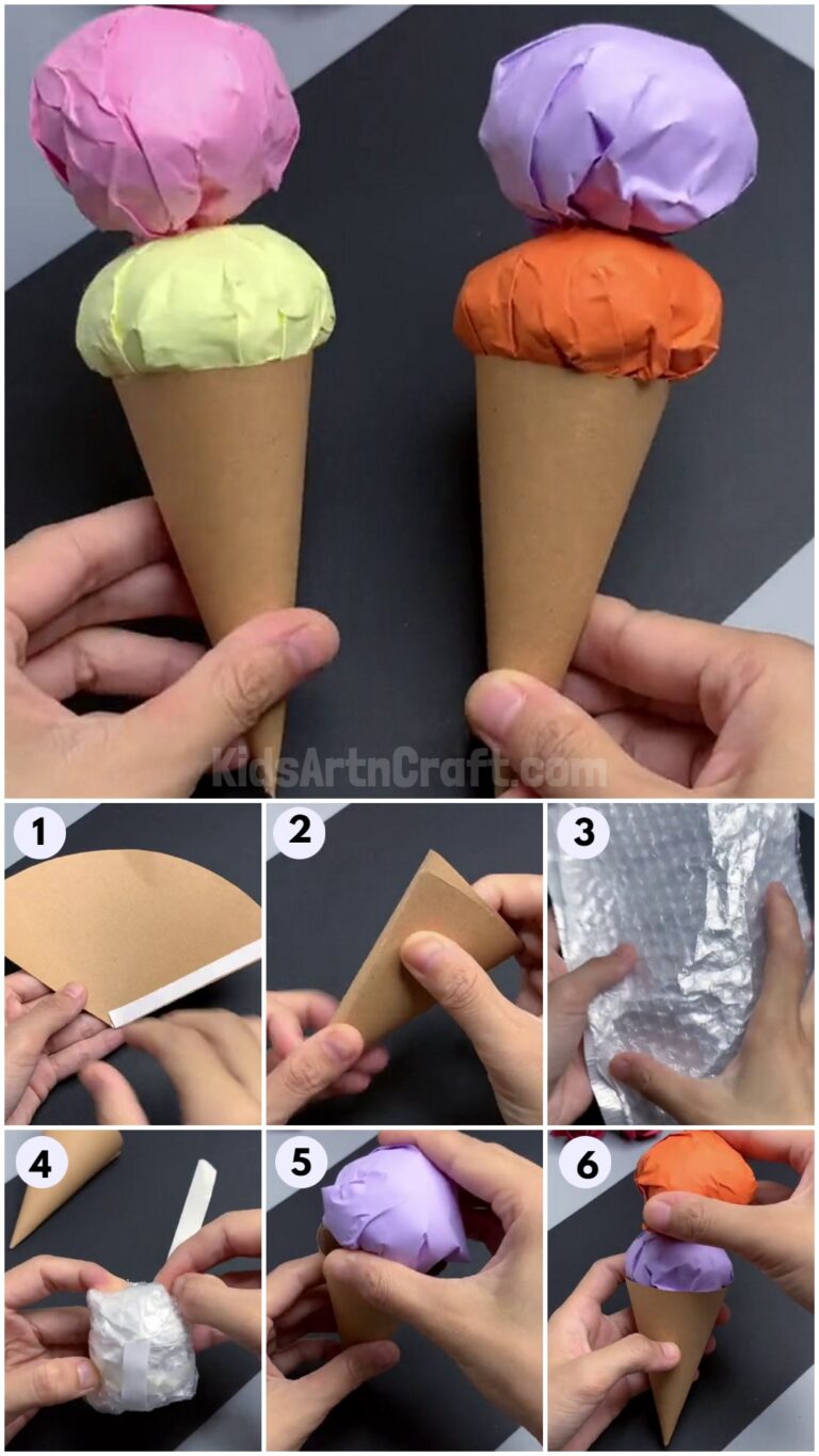 DIY Ice Cream Step by Step Tutorial For Kids - Kids Art & Craft