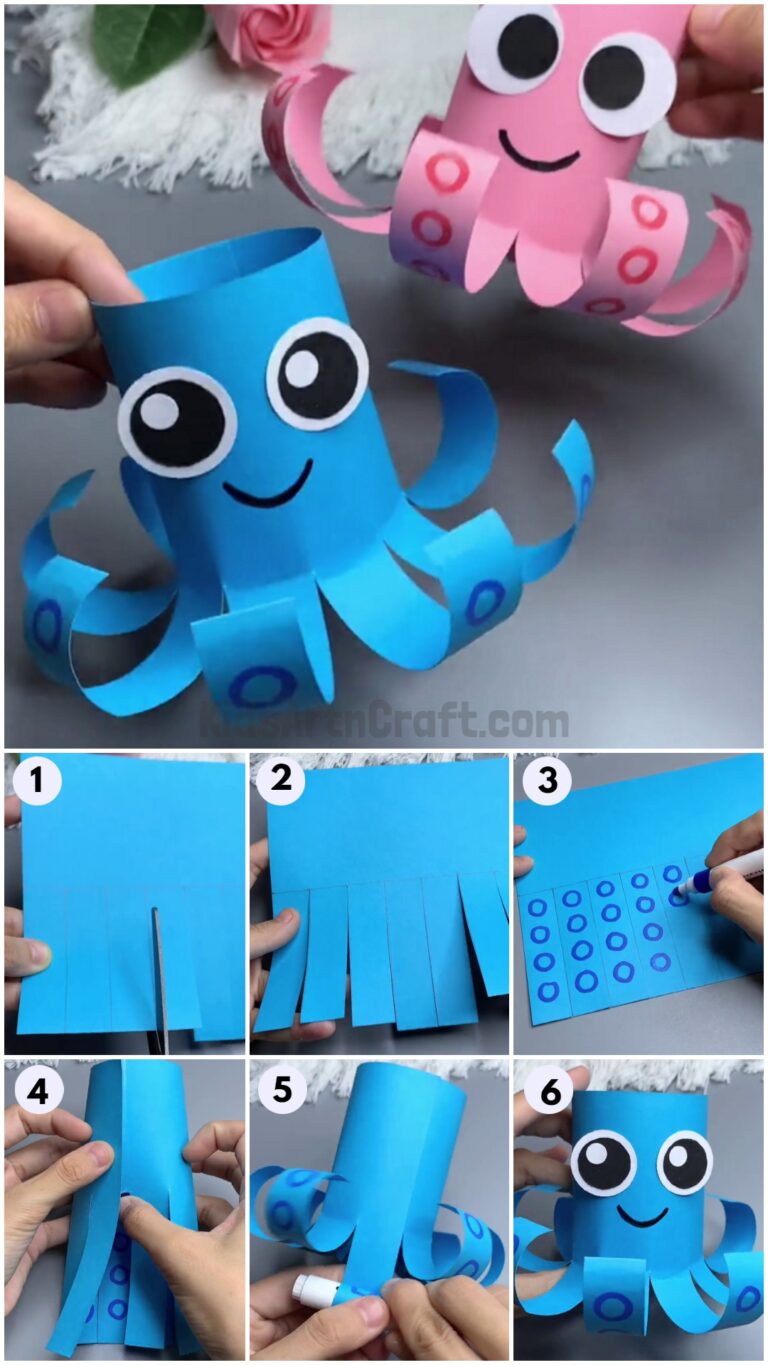 DIY Octopus Paper Craft Tutorial for Kids - Kids Art & Craft
