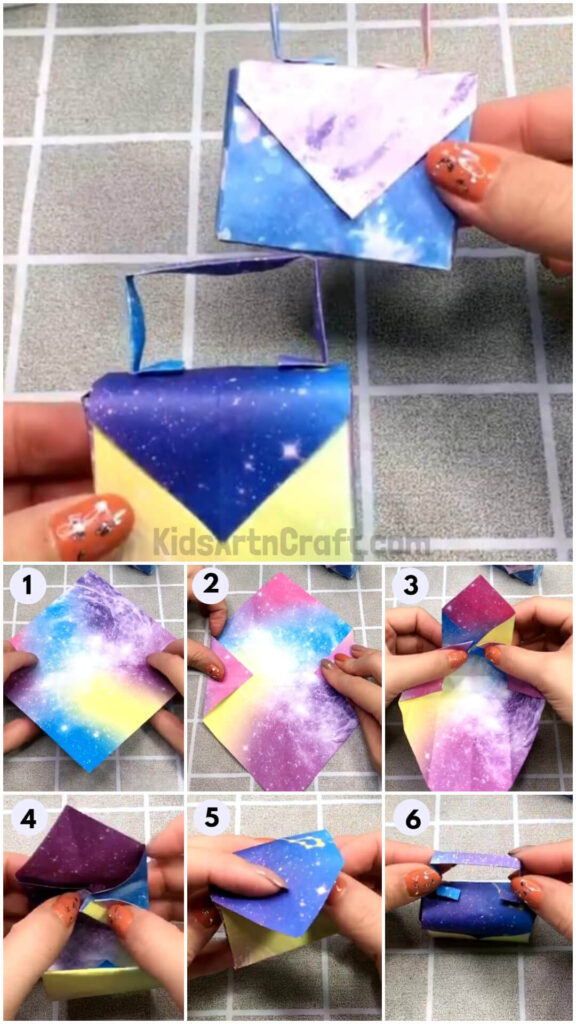 DIY Origami Bag Craft For Toddlers- Step By Step Tutorial - Kids Art ...