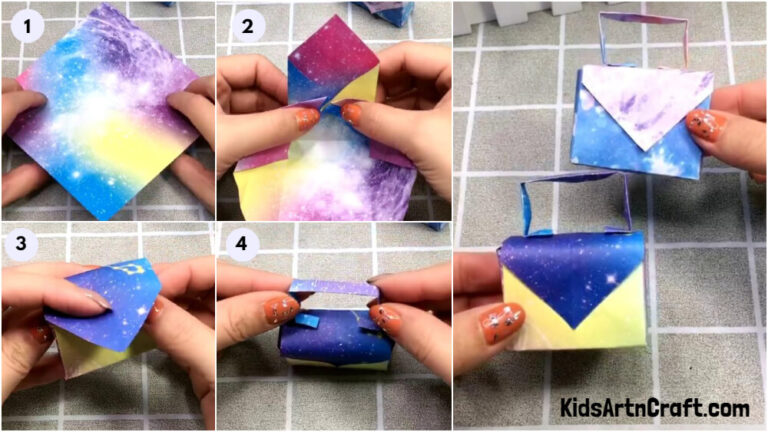 DIY Origami Bag Craft For Toddlers- Step By Step Tutorial - Kids Art ...