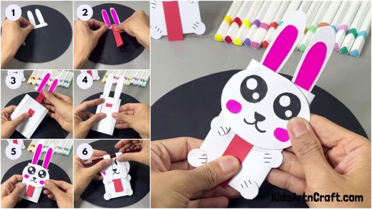 DIY Paper Bunny Craft Tutorial for kids - Kids Art & Craft