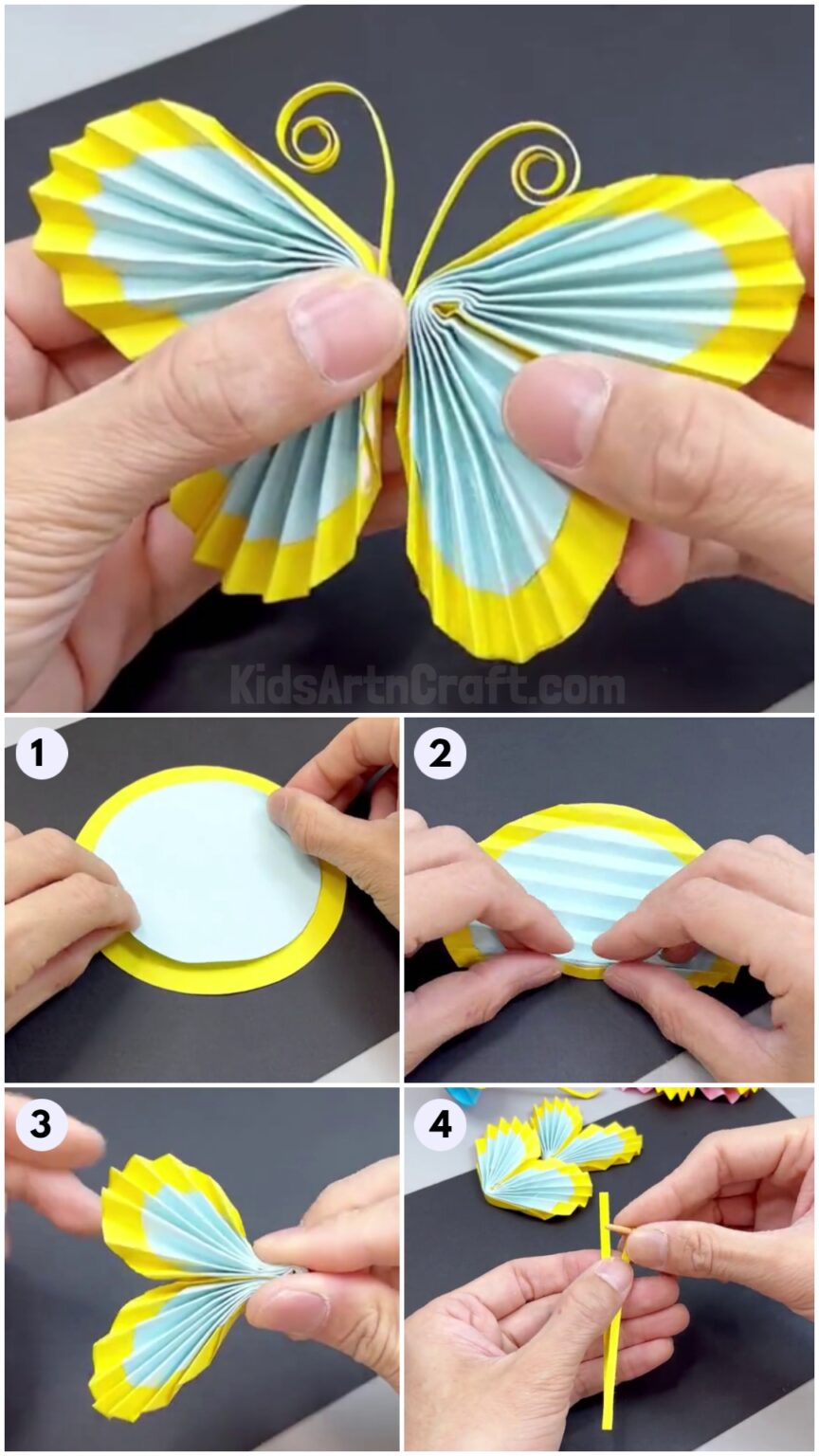 DIY Paper Butterfly Easy Craft For Kids - Kids Art & Craft