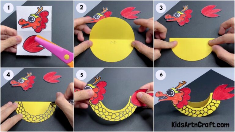 DIY Paper Chinese Dragon Craft For Kids - Kids Art & Craft