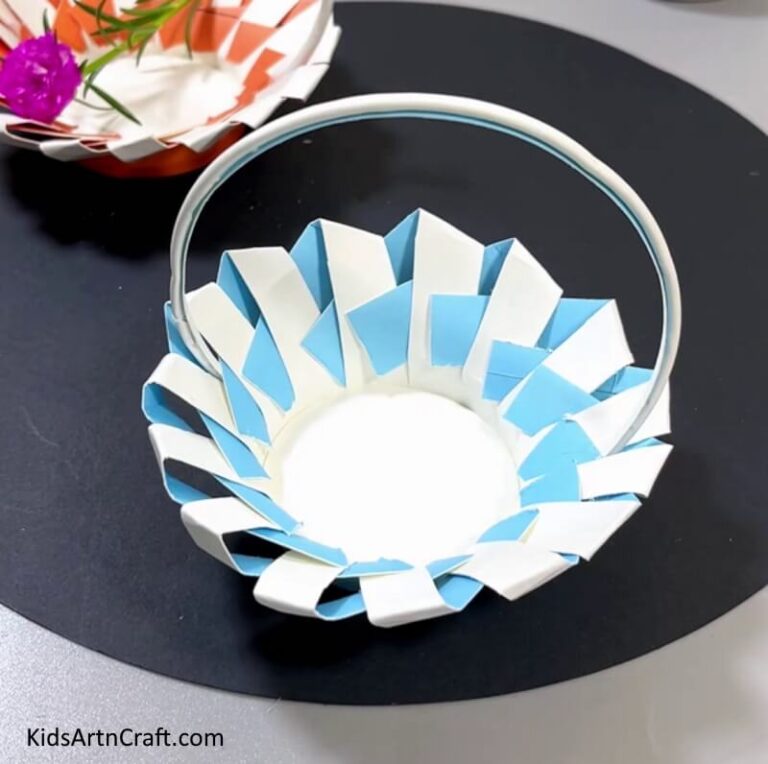 DIY Paper Cup Basket Step-by-Step Tutorials - Kids Art & Craft