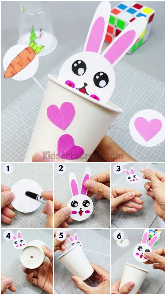 DIY Paper Cup Bunny Craft For Kids - Kids Art & Craft