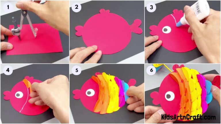 DIY Paper Fish Craft Easy Tutorial for kids - Kids Art & Craft