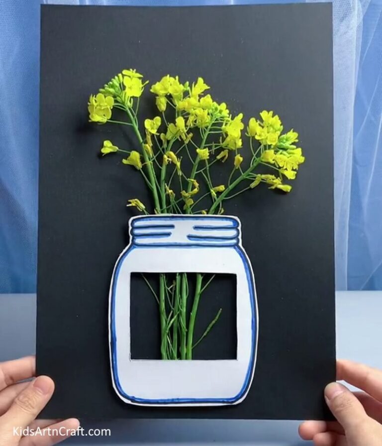 DIY Paper Flower Vase For Kids For Home Decor - Kids Art & Craft