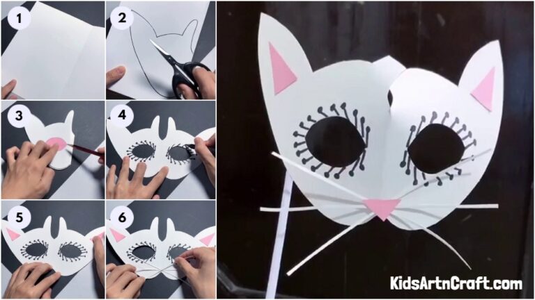 DIY Paper Mask Step by Step Tutorial For Kids - Kids Art & Craft