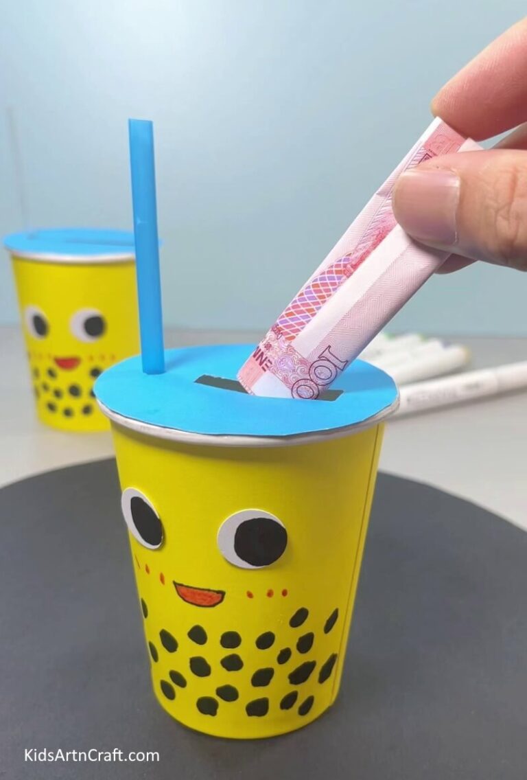 Paper Mug With Straw Craft Easy Tutorial - Kids Art & Craft
