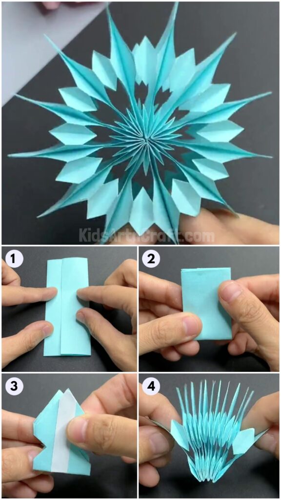 DIY Paper Snowflake Wall Hanging Craft Tutorial - Kids Art & Craft