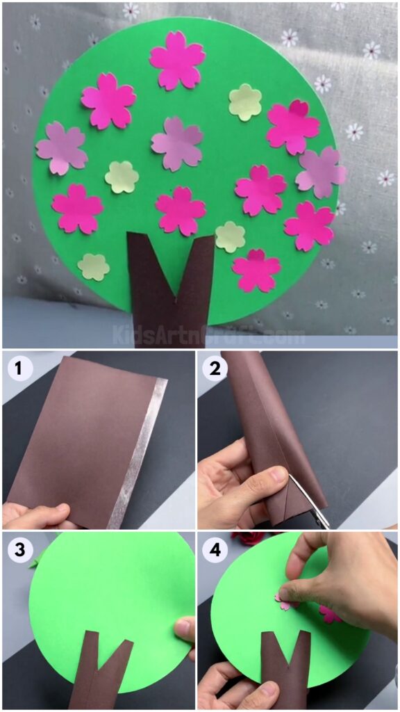 DIY Paper Tree Crafts for Kids Easy Tutorial - Kids Art & Craft