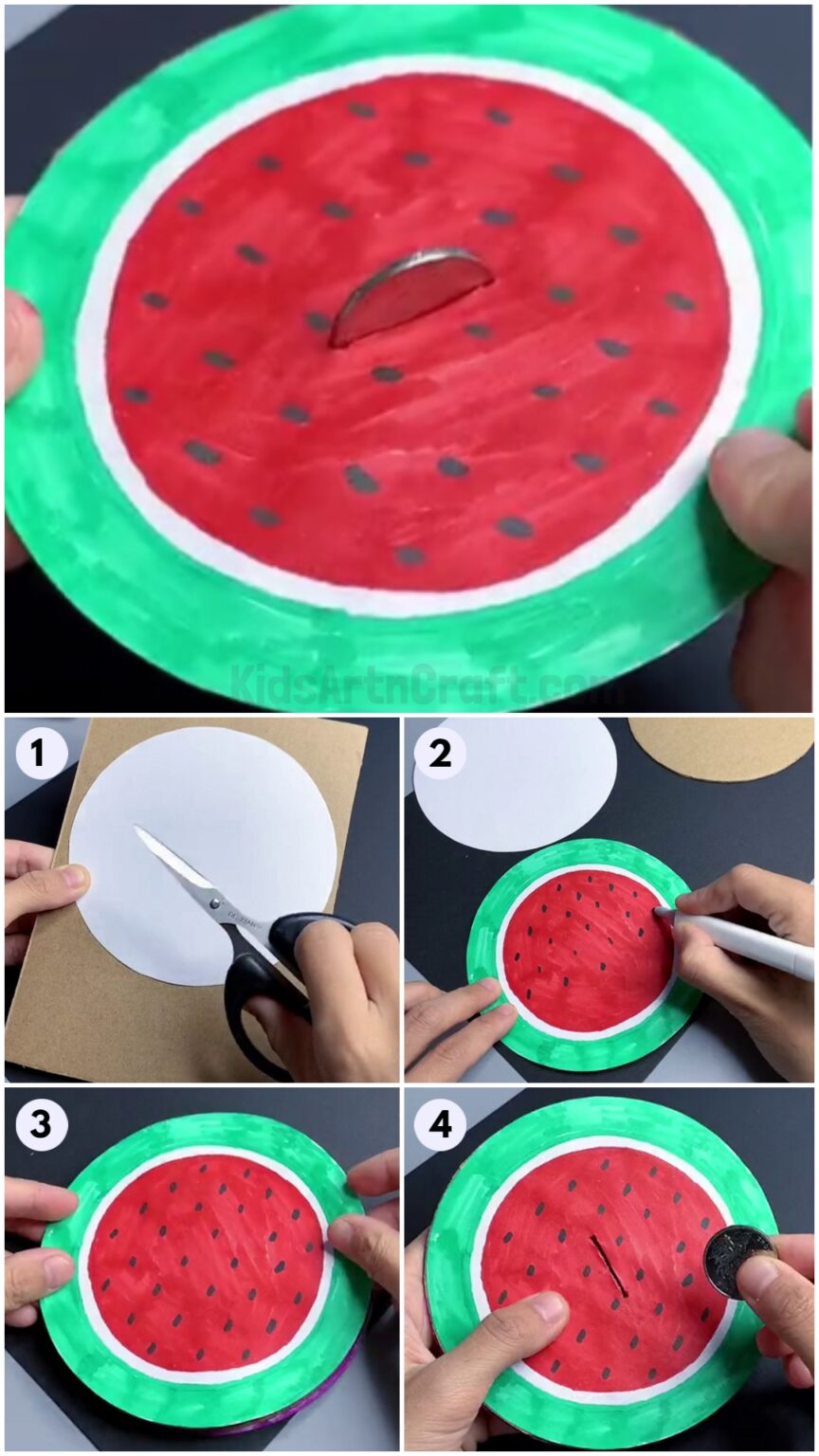 DIY Paper Watermelon Craft For Kids - Kids Art & Craft
