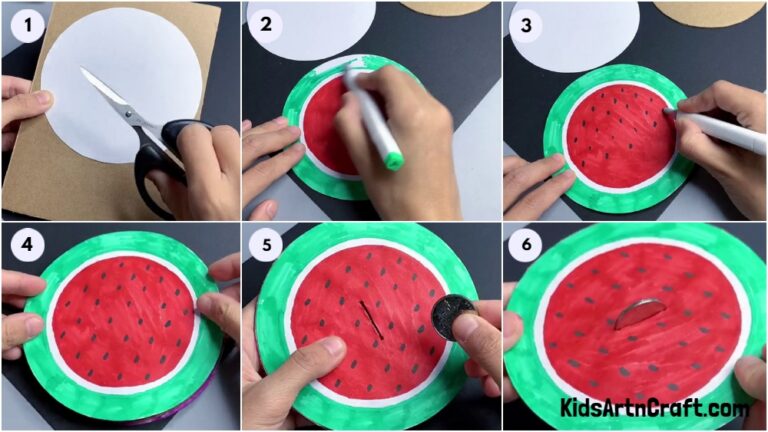 DIY Paper Watermelon Craft For Kids - Kids Art & Craft