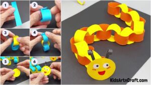 DIY Paper Worm Craft tutorial for Kids - Kids Art & Craft