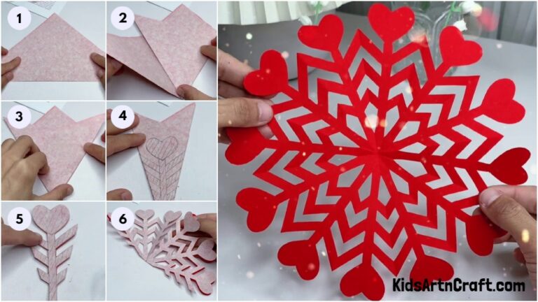 DIY Snowflake Craft For Kids To make at home - Kids Art & Craft