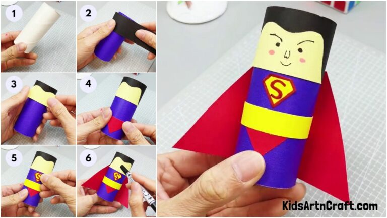DIY Superman Craft from Cardboard Tube - Kids Art & Craft
