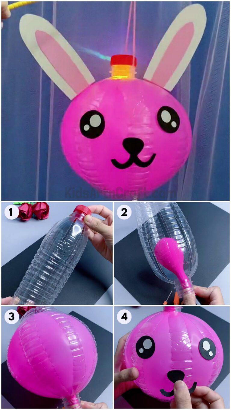 Easy Bunny Craft Using Recycled Plastic Bottles - Kids Art & Craft