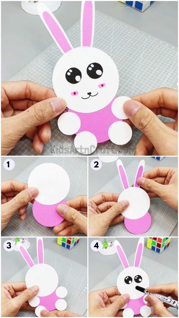 Easy Bunny paper craft for kids - Kids Art & Craft