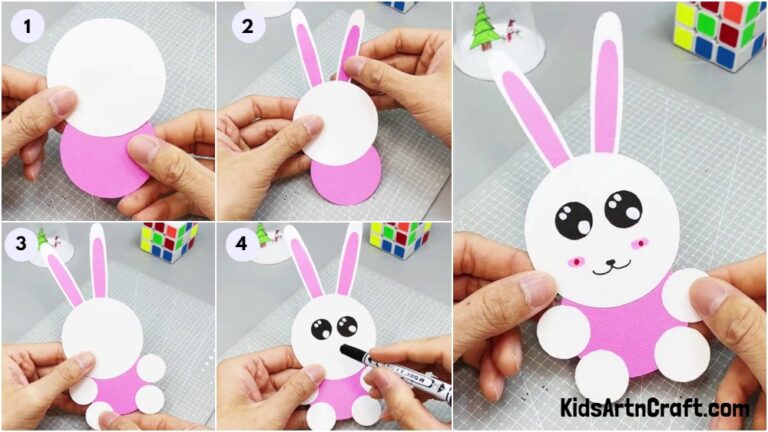 Easy Bunny paper craft for kids - Kids Art & Craft