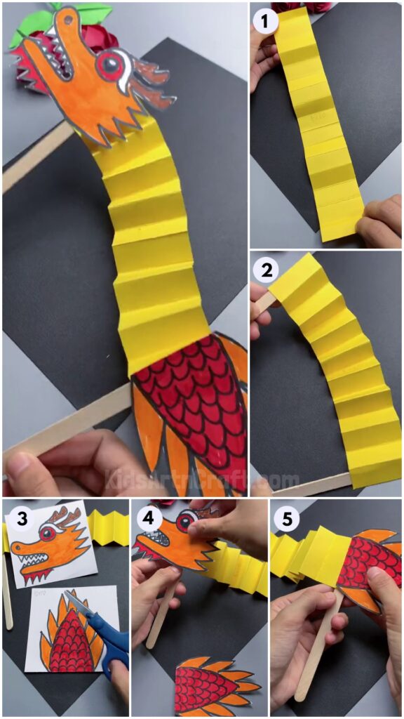 Easy Chinese Paper Dragon Craft Tutorial - Kids Art & Craft
