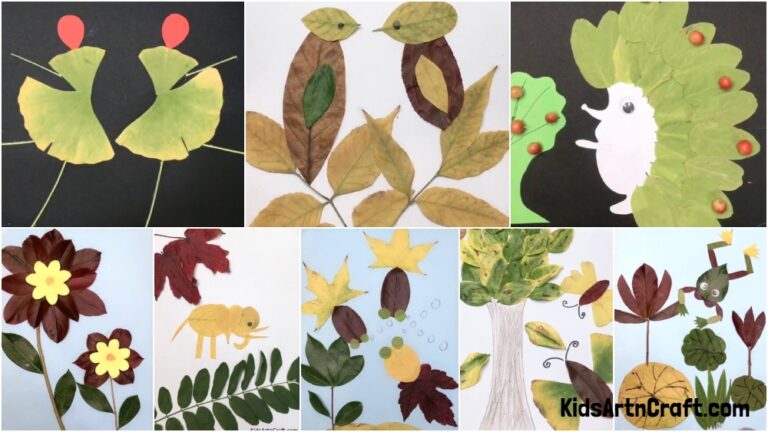 Easy Craft To Make With Leaves - Kids Art & Craft