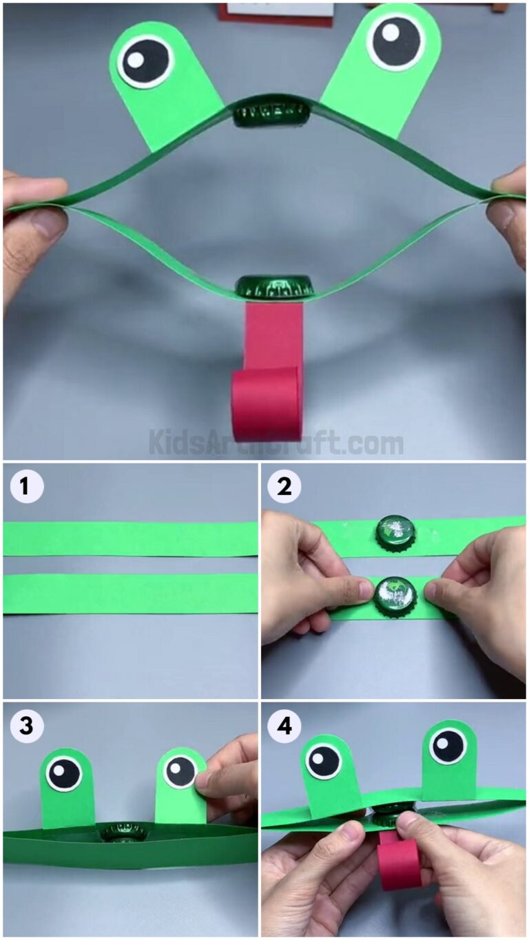 Easy Frog Paper Craft For Kids Easy Tutorial - Kids Art & Craft