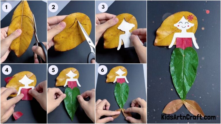 Easy Leaf Art and Craft Step by Step Tutorial For Kids - Kids Art & Craft