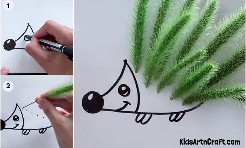 Easy Leaf Hedgehogs Craft Tutorial For Kids - Kids Art & Craft