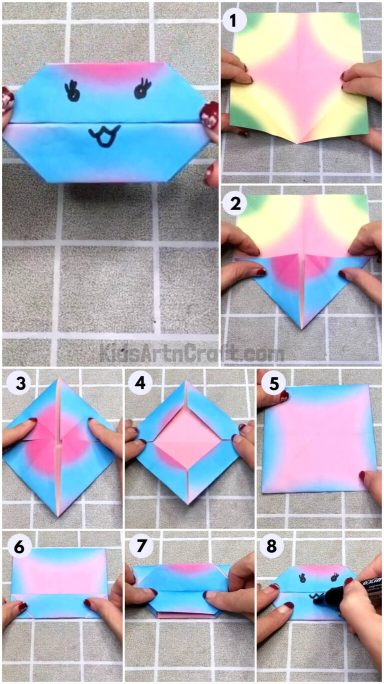 Easy Origami Cat Folding Craft for Preschool Kids - Step By Step ...