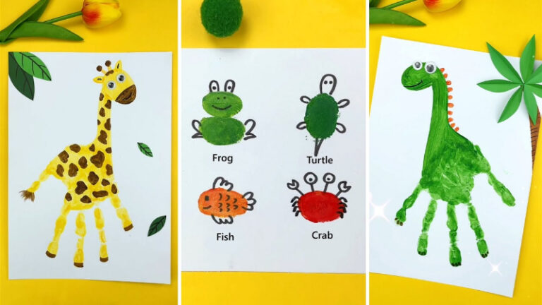 Easy Palm Drawing Activities Video Tutorial for Kids - Kids Art & Craft